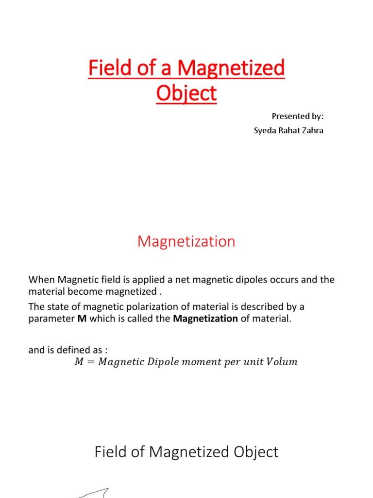 Field of A Magnetized Object | PDF