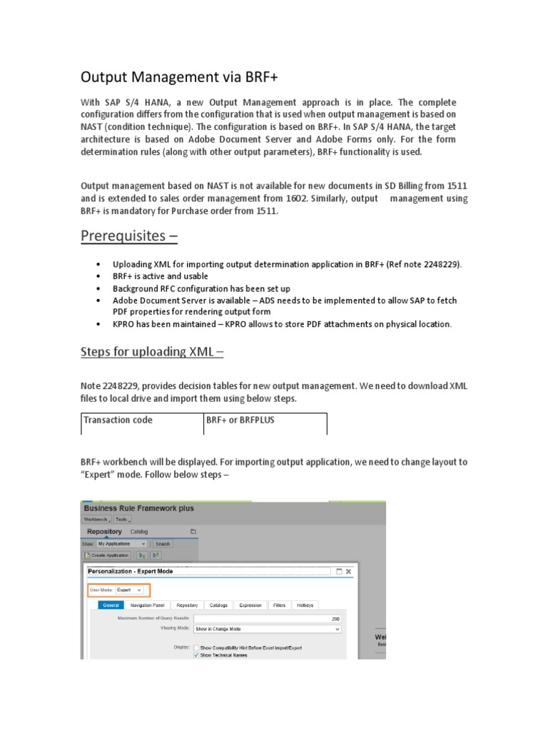 Output Management Via BRF | PDF | Input/Output | Parameter (Computer Programming)