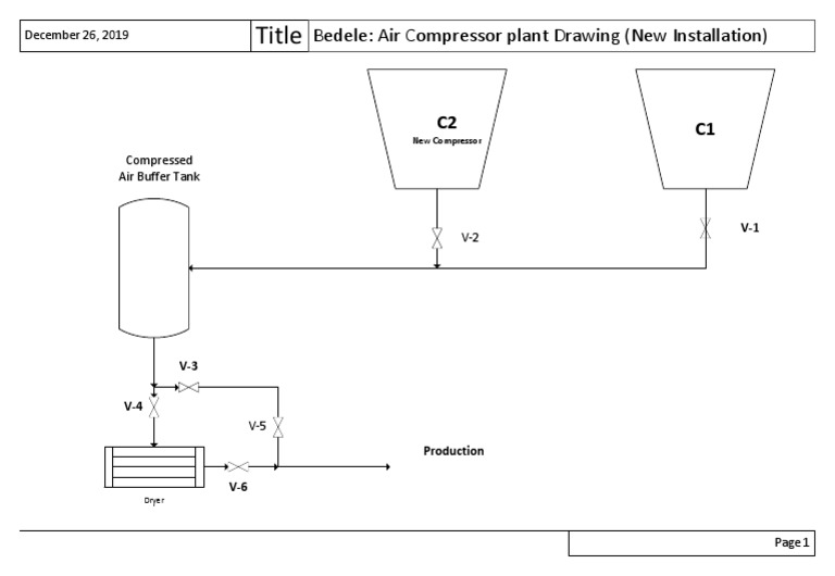 Air Compressor - Drawing PDF | PDF