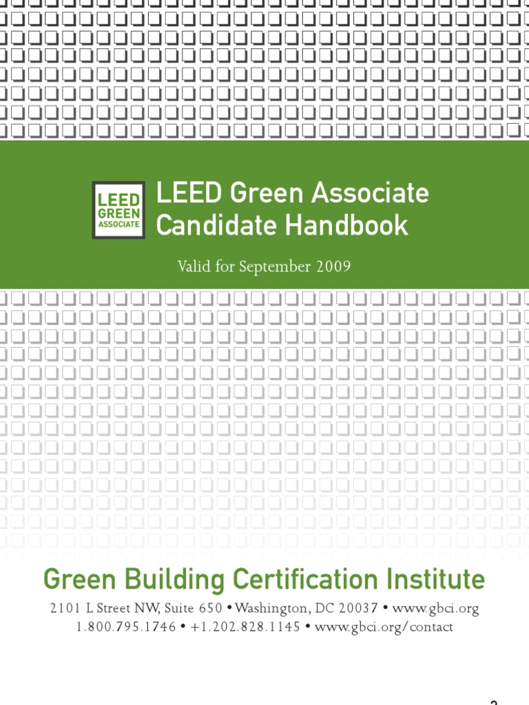 LEED Green Associate Candidate Handbook: Green Building Certification ...