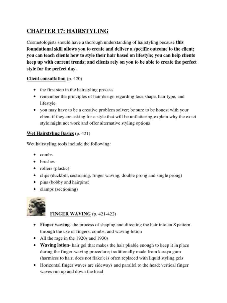Chapter 17 Hairstyling | PDF | Hairstyle | Hair