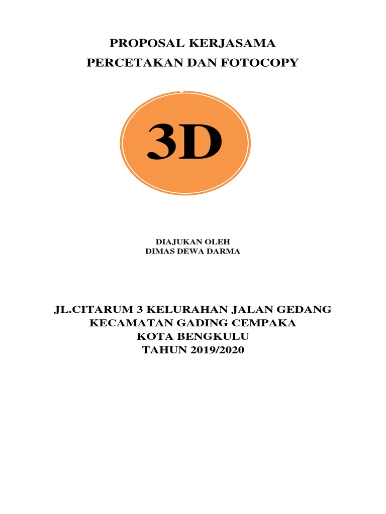 Cover Proposal Kerjasama | PDF