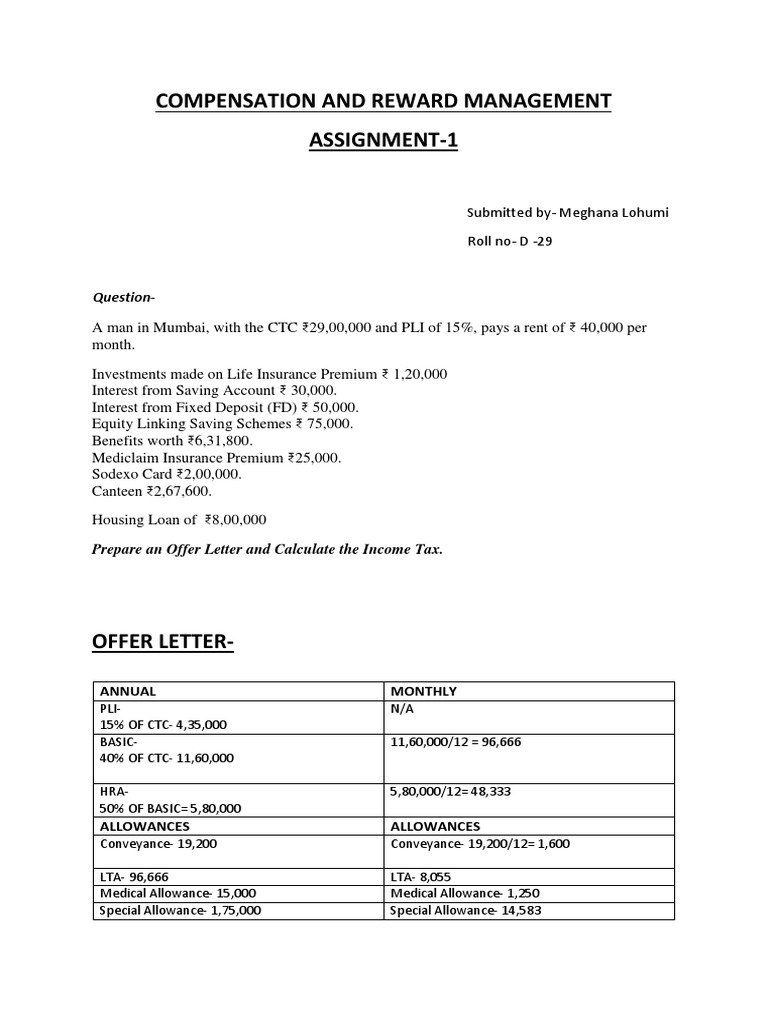 Compensation and Reward Management | PDF | Tax Deduction | Government ...
