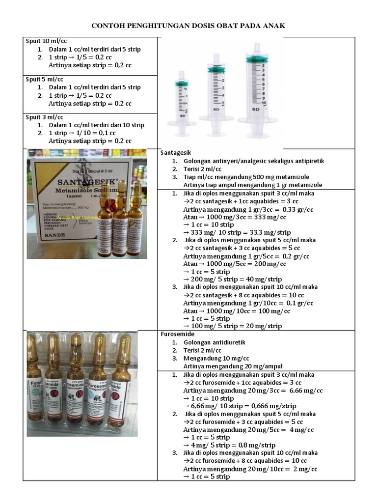 Dosis Obat Pada Anak | PDF