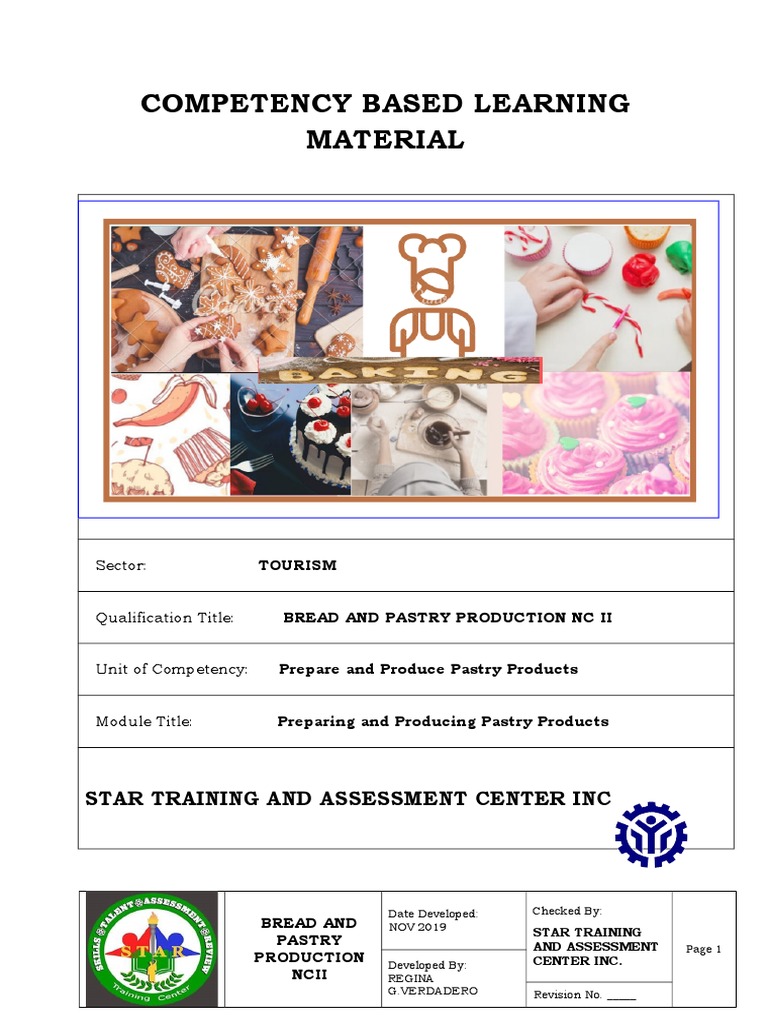 PASTRY04 CBLM With Competency Assessment Tools 1 | PDF | Food ...