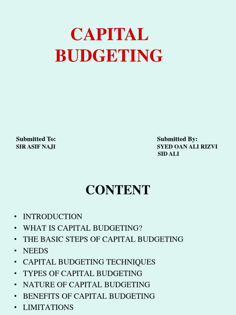 Maximizing Long-Term Value: A Comprehensive Guide to Capital Budgeting ...