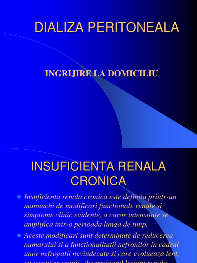 Dializa Peritoneala-Prezentare | PDF