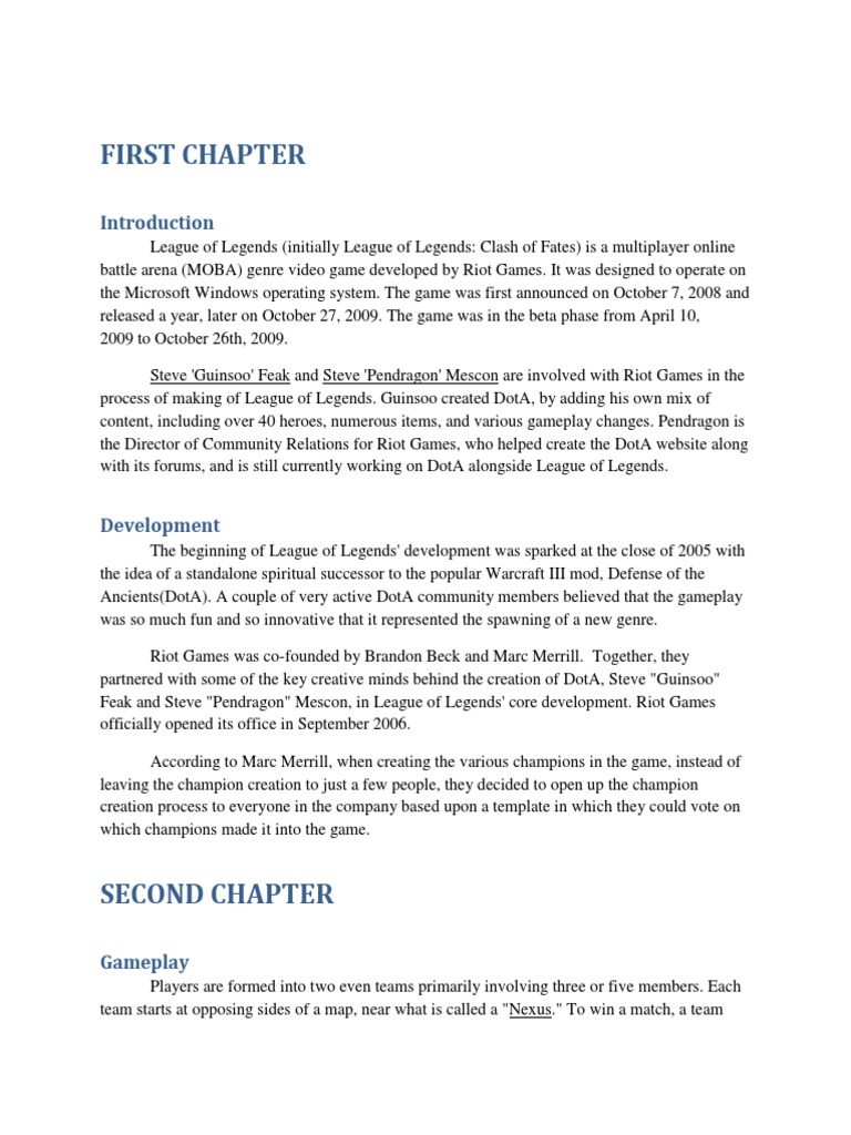 League of Legends Game Presentation | PDF | Game Design | Gaming