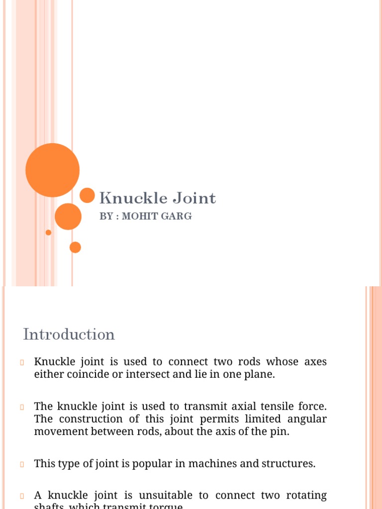 Knuckle Joint | PDF | Bending | Mechanical Engineering