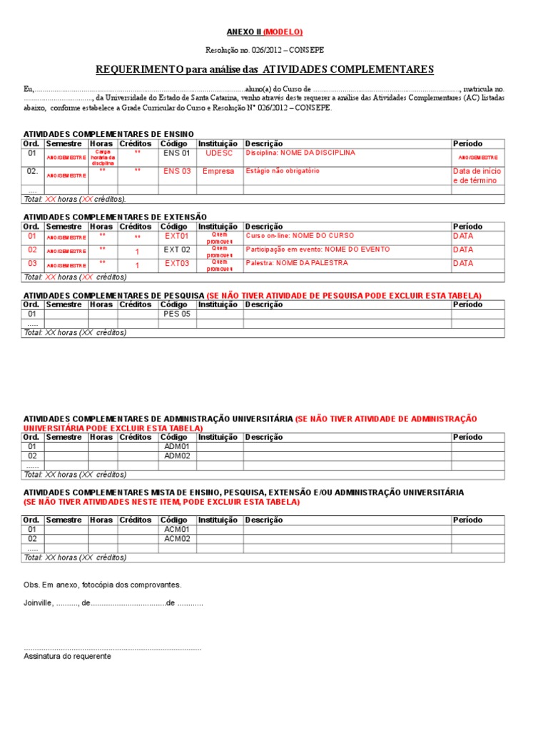 Atividade Complementar Modelo | PDF | Aprendizado | Currículo