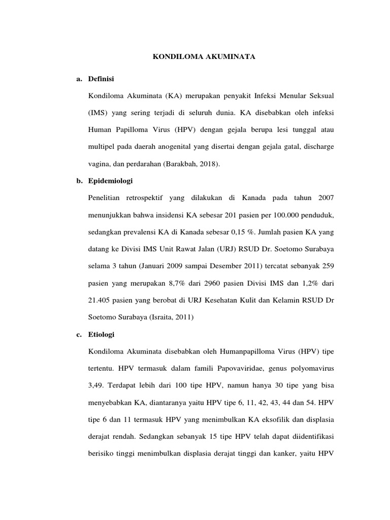 Kondiloma Akuminata | PDF