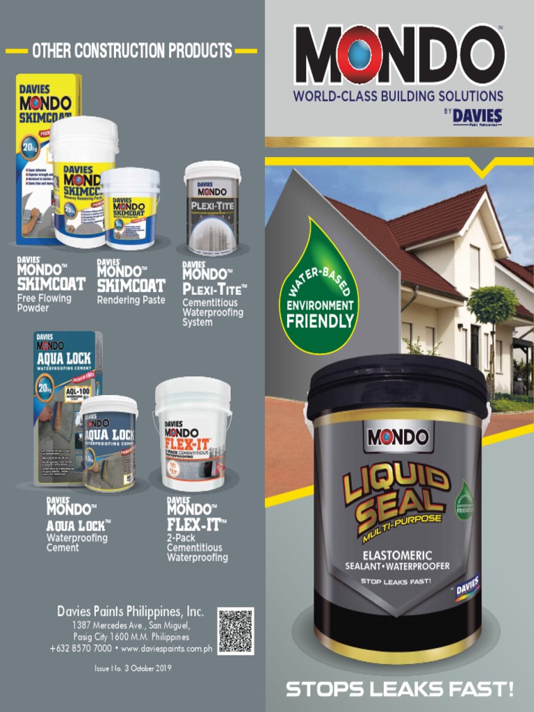 Mondo Liquid Seal Brochure | PDF | Paint | Concrete