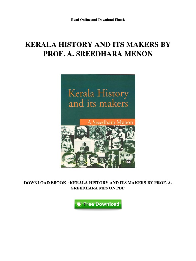 Kerala History and Its Makers by Prof A Sreedhara Menon | PDF | Kerala ...