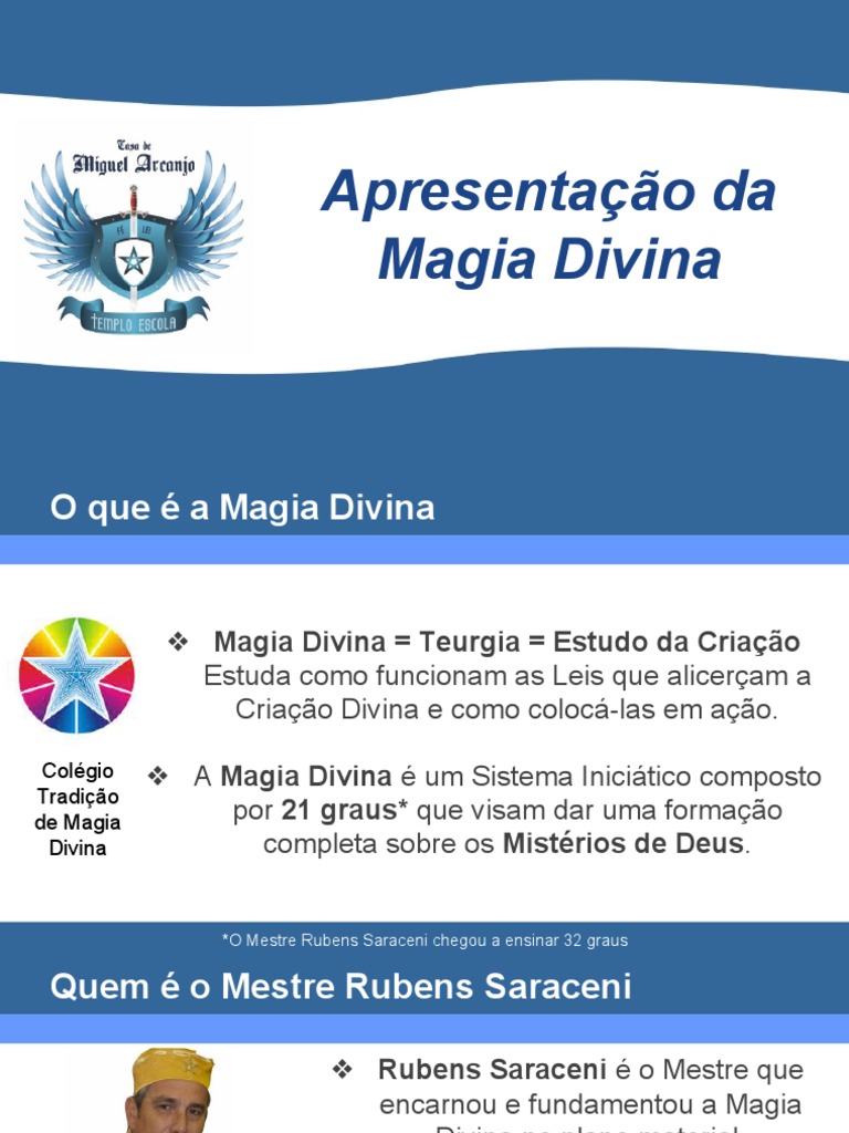 Apresentação Magia Divina | PDF | Deus | Fés religiosas