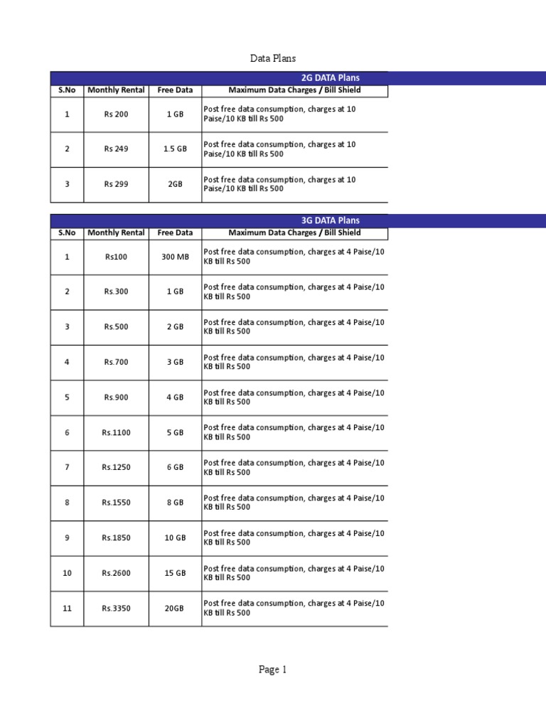 Affordable Data Plans Overview | PDF | Computer Hardware | Computing