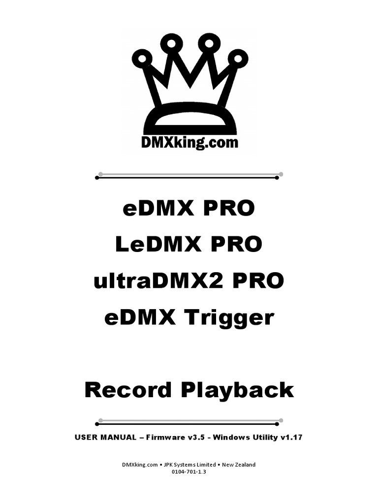 eDMX PRO Recorder Manual (EN) | PDF | Text File | Filename