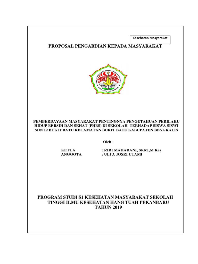 Proposal Phbs | PDF | Pengembangan Diri