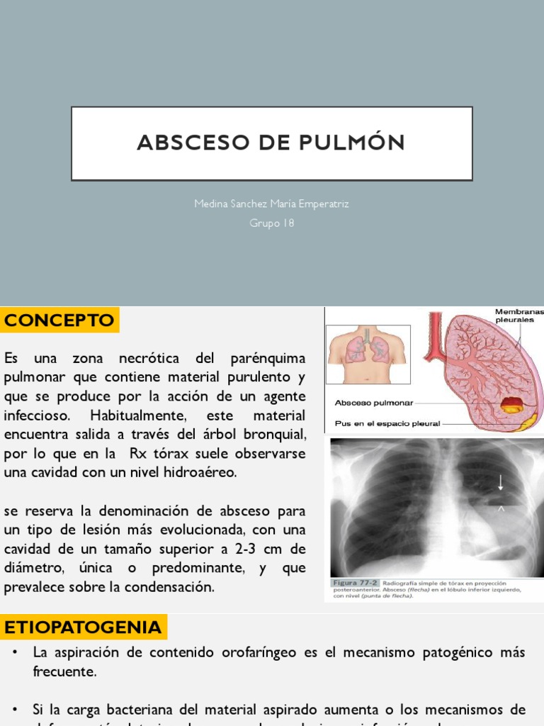 Absceso de Pulmón | PDF | Staphylococcus Aureus | Estreptococo