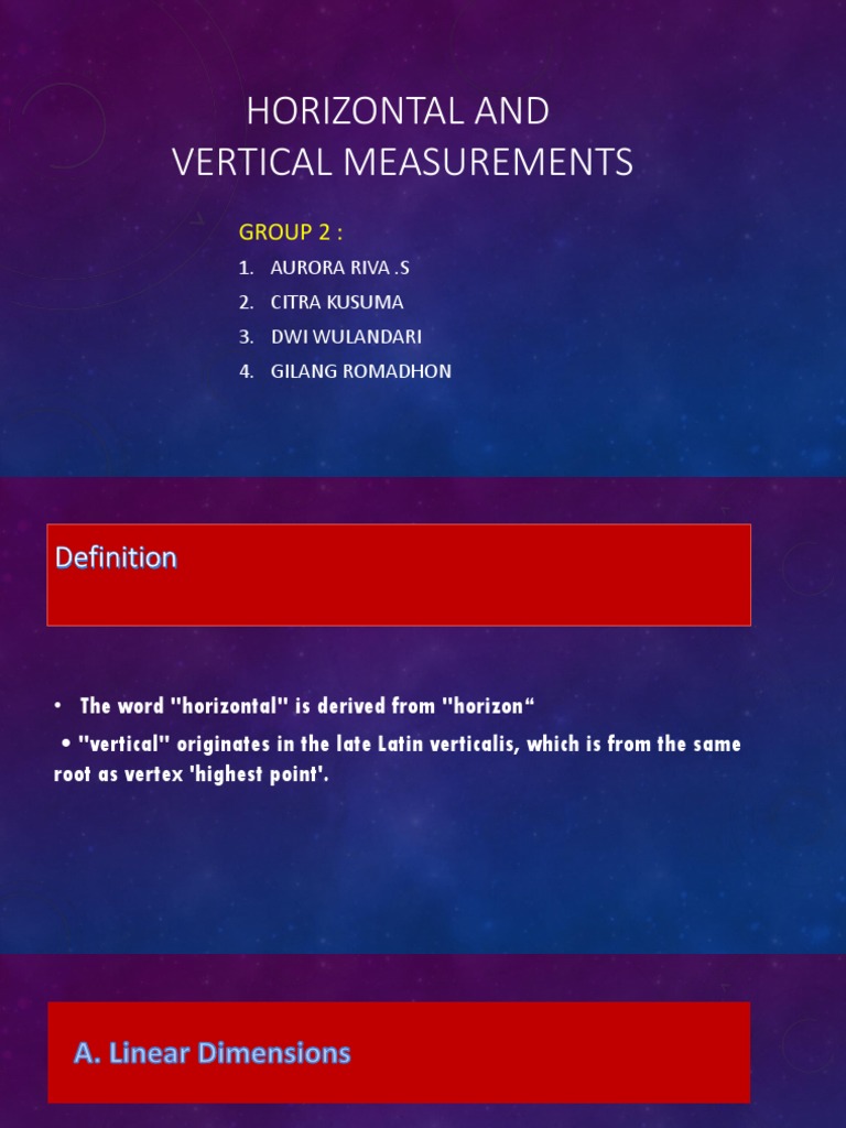 Horizontal and Vertical Measurements | PDF | Geometry | Space