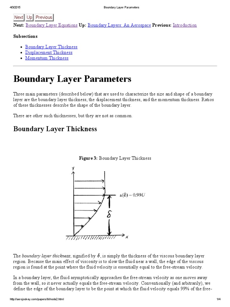 Boundary Layer Parameters | PDF | Boundary Layer | Chemical Engineering