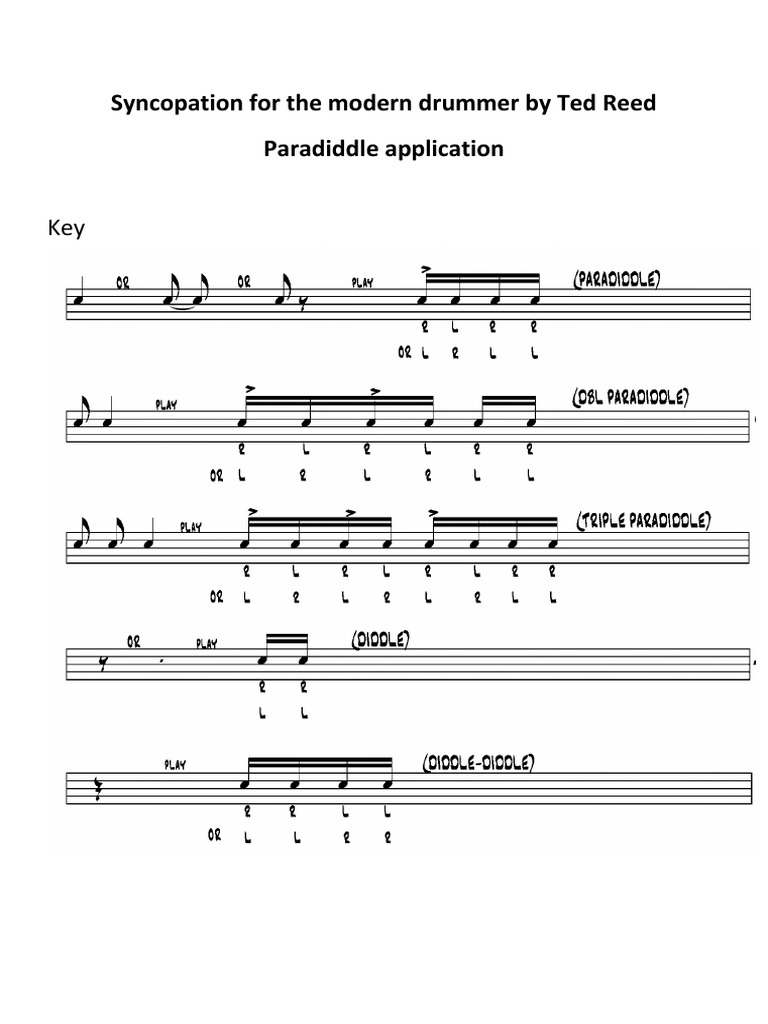 Exploring Paradiddle Patterns and Their Application in Syncopated ...