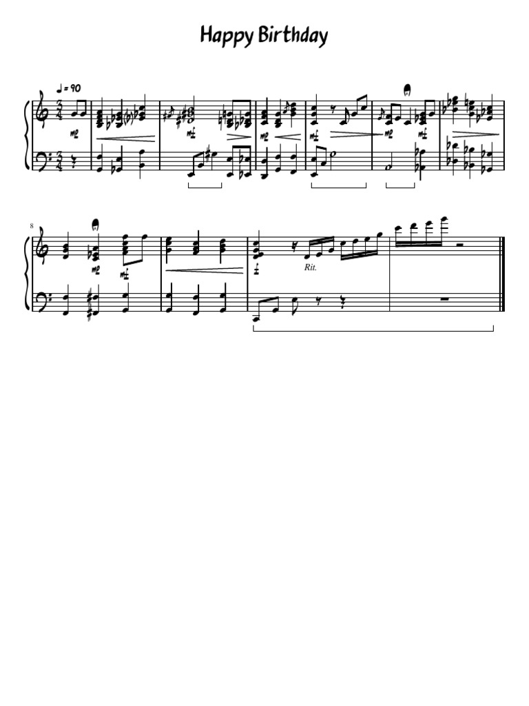 Happy - Birthday PIANO | PDF