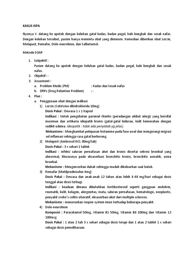 Kasus Apotek Metode Soap | PDF