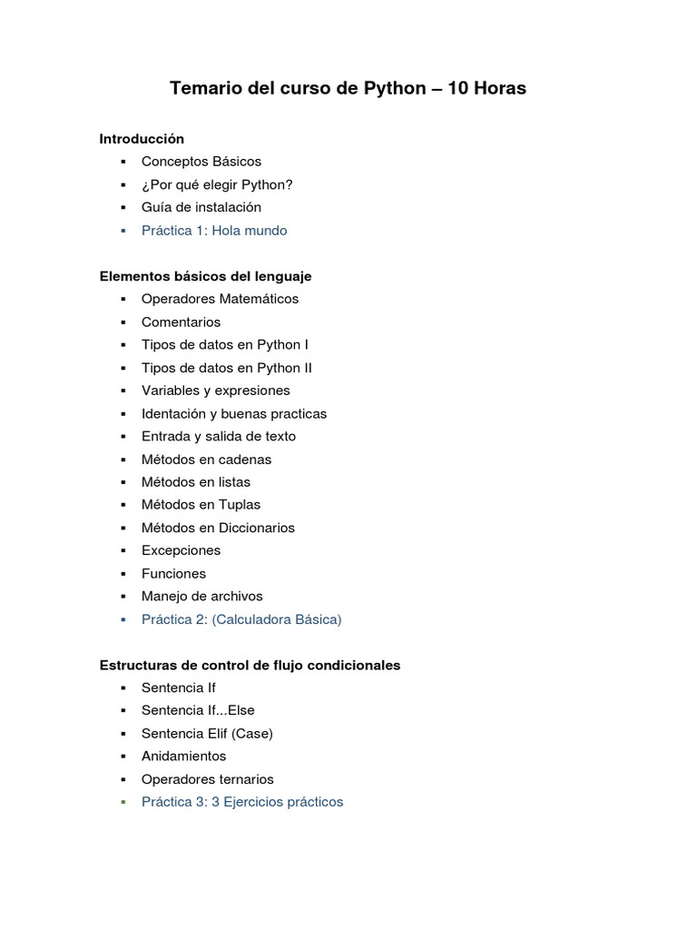 Programa de Desarrollo Web Con Python | PDF | Python (lenguaje de ...