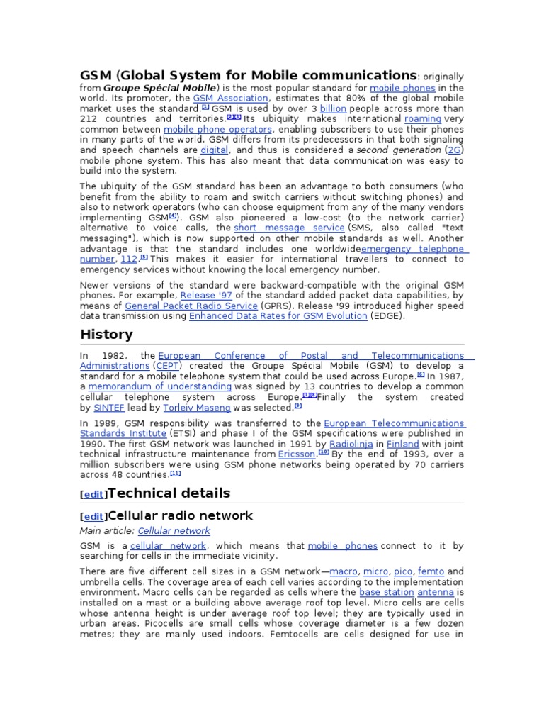 GSM (Global System For Mobile Communications: Cellular Radio Network ...
