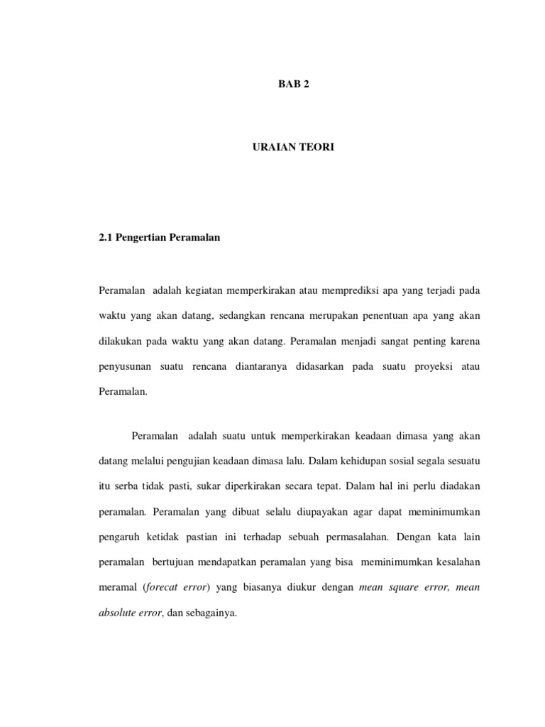 Single Moving Average Chapter II | PDF