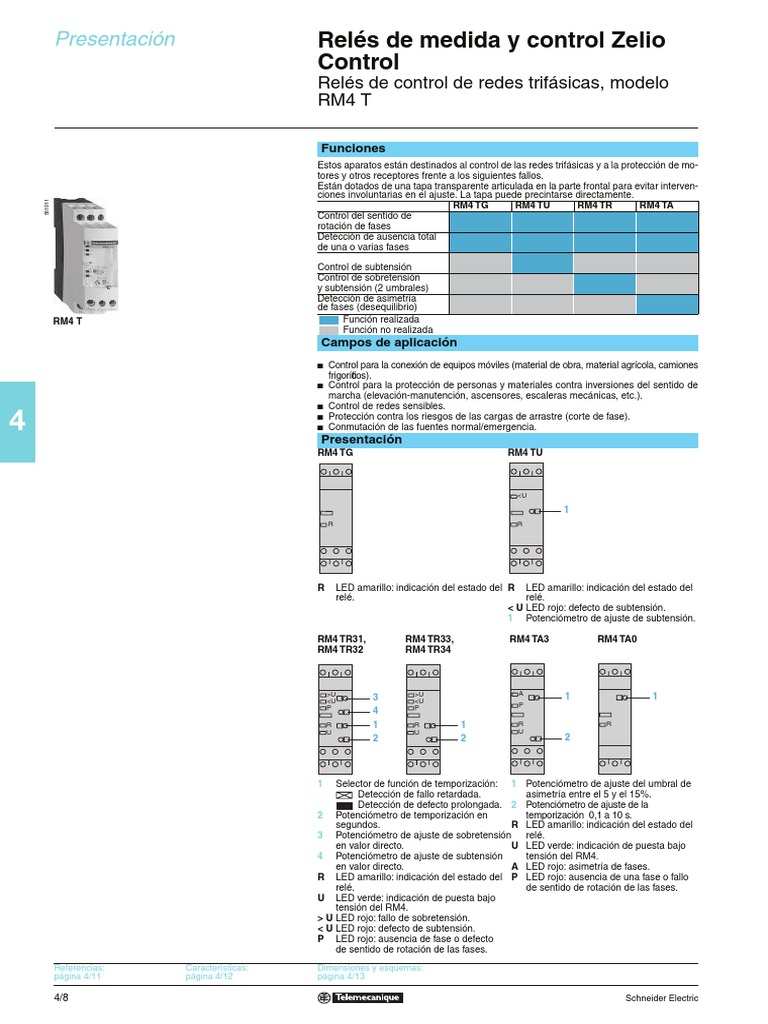 RM4-T - Rele Y Comp Aut 2006 | PDF | Relé | Diodo emisor de luz