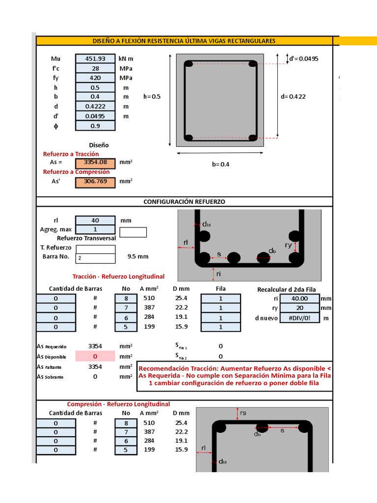 Diseño de Vigas Rectangulares NSR-10 (8L) | PDF | Carpintería ...