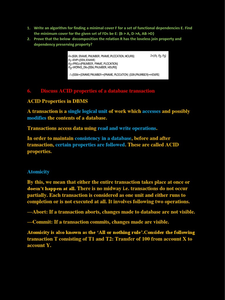 ACID Properties in DBMS | PDF | Database Transaction | Acid