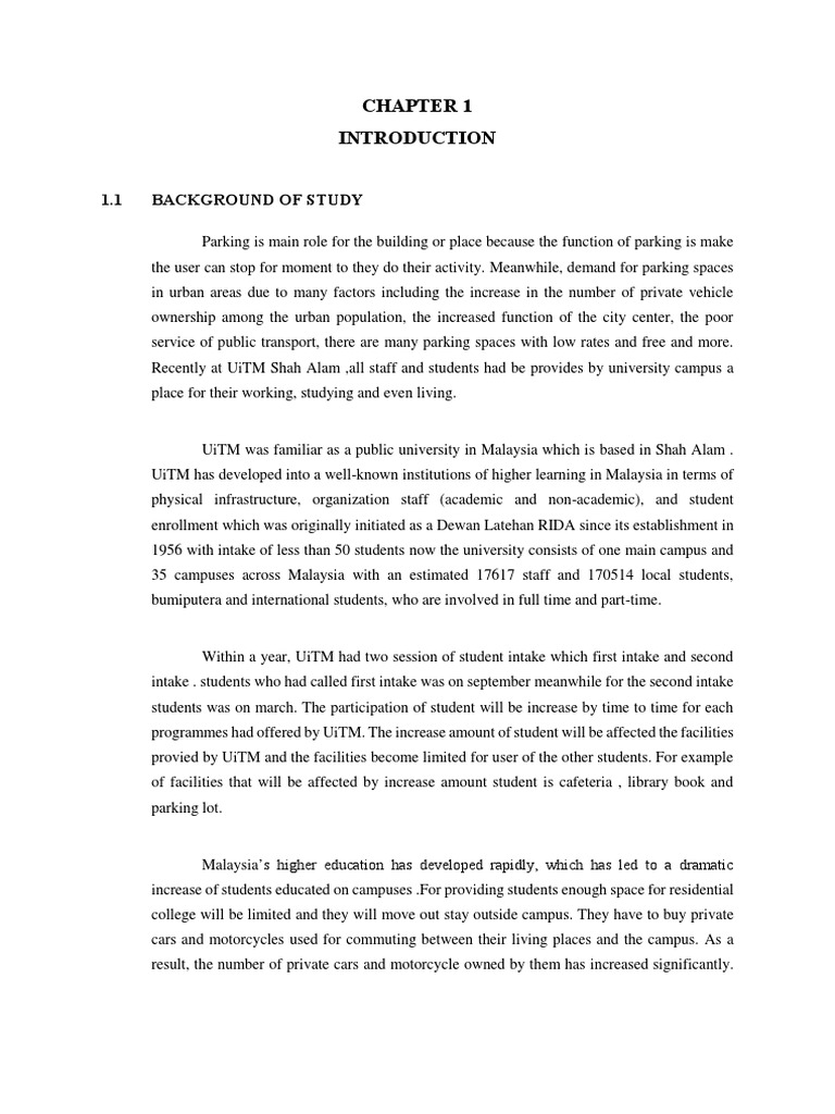 Introduction Pdf Parking Parking Lot