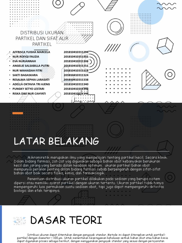 Distribusi Ukuran Partikel dan Sifat Alir | PDF