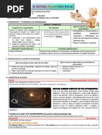 Sesion de Aprendizaje El Sistema Solar | PDF | Educación primaria | Tierra
