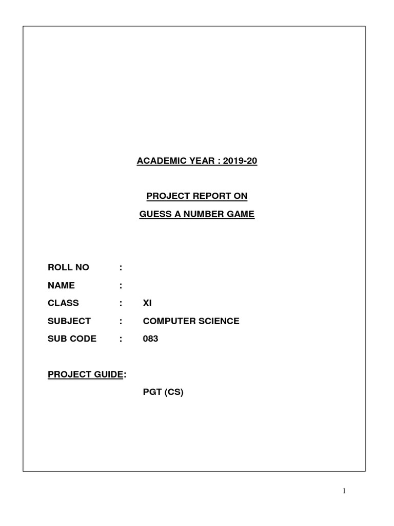 Project 3 - Random Number Guess Project | PDF | Software Testing ...