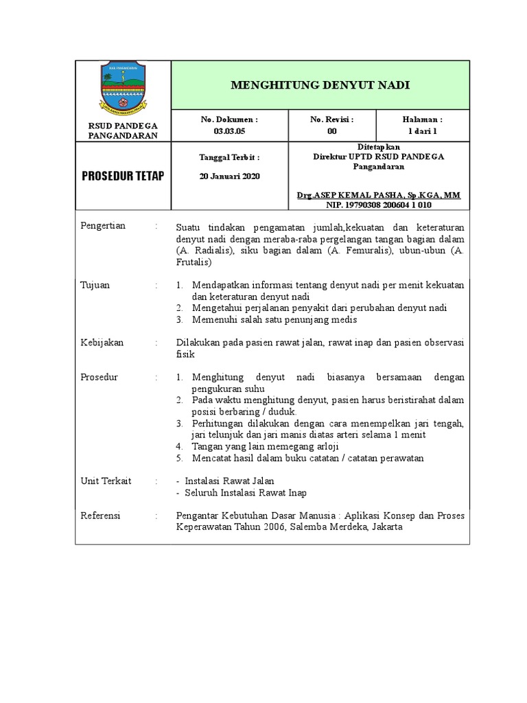 Spo.05 - Menghitung Denyut Nadi | PDF | Sains & Matematika