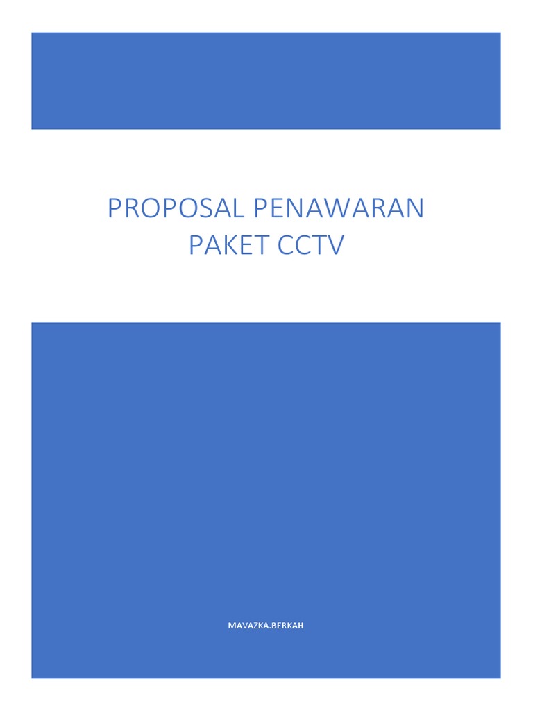 Proposal Penawaran Paket CCTV | PDF | Komputer