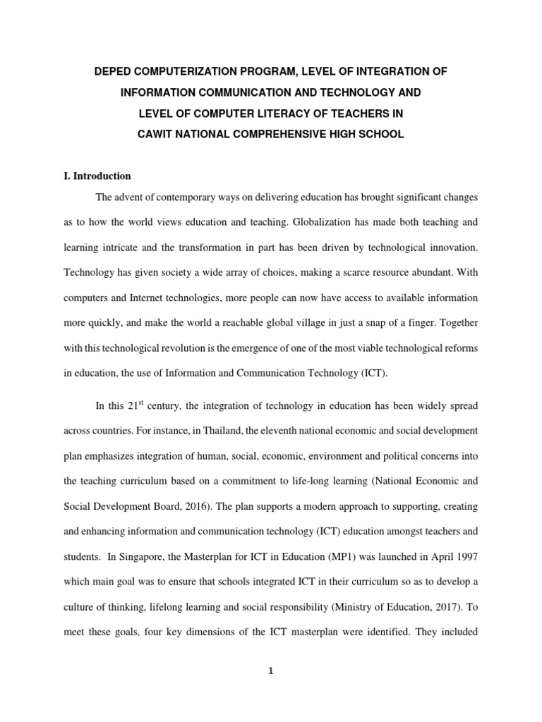 The Effectiveness of Deped Computerization Package | Download Free PDF ...