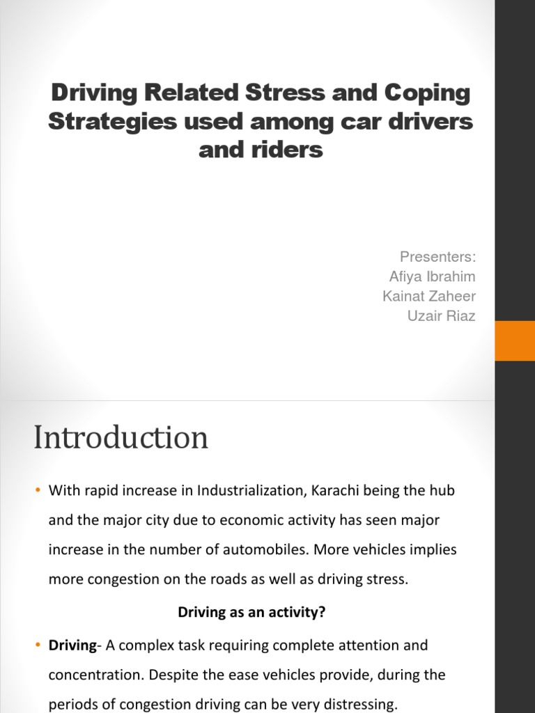 Driving Stress and Coping Strategies | PDF | Stress (Biology) | Attention
