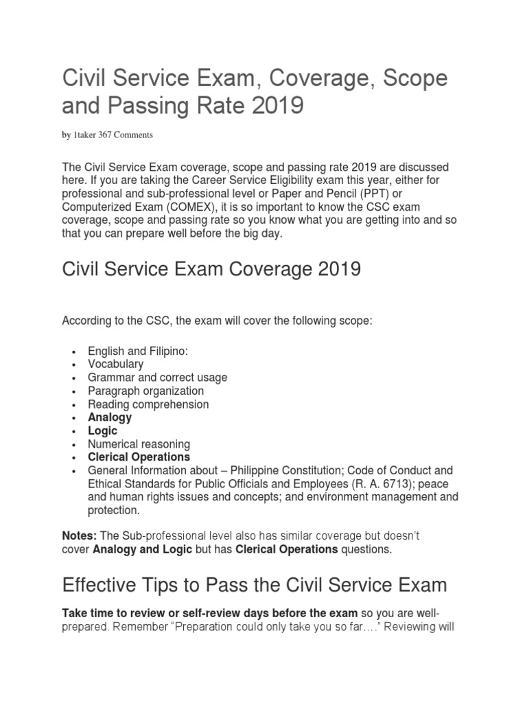 Civil Service Exam | PDF | Test (Assessment) | Cognition