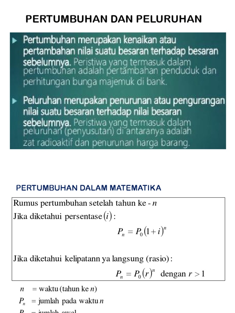 Pertumbuhan Dan Peluruhan PDF | PDF