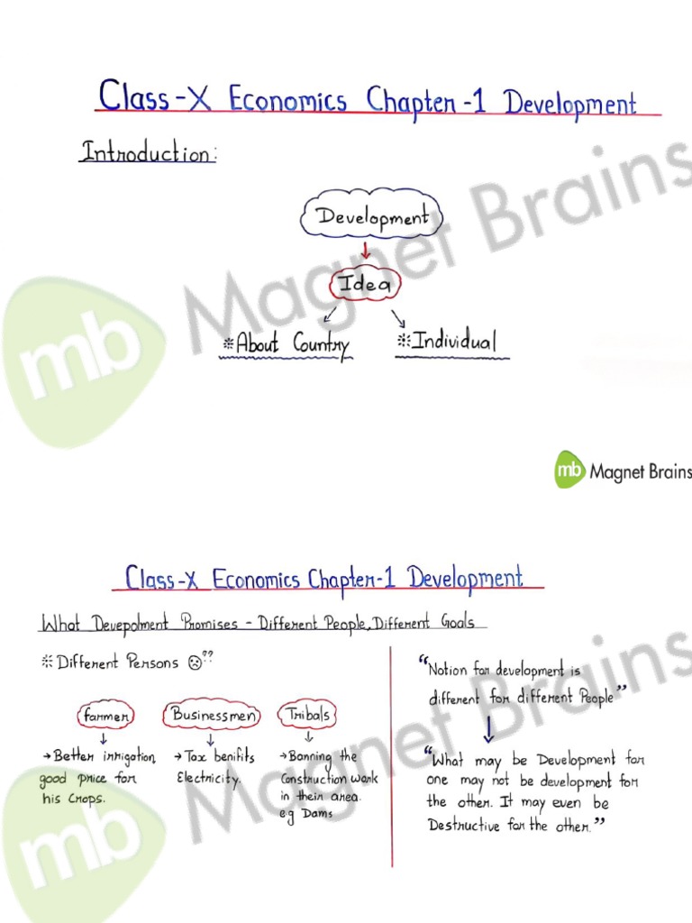 Class 10th Economics Chapter 1 Development | PDF