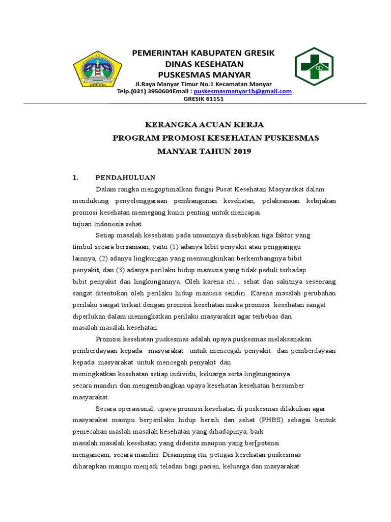 Promosi Kesehatan Di Manyar Pdf