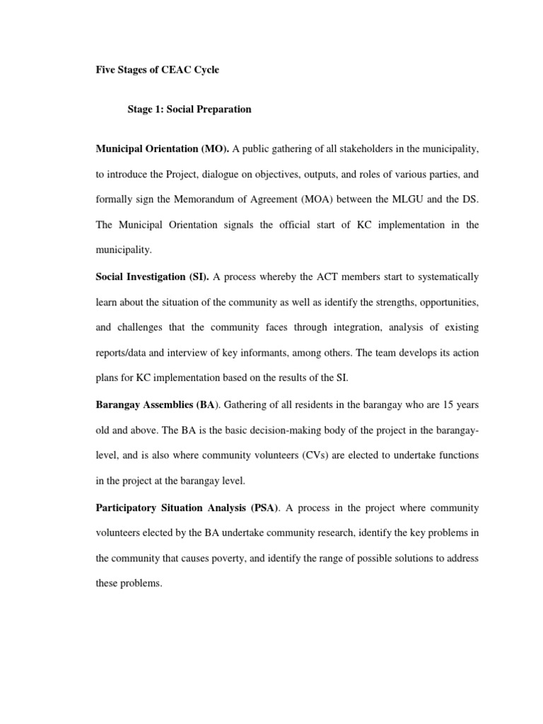 Five Stages of CEAC Cycle | PDF | Business