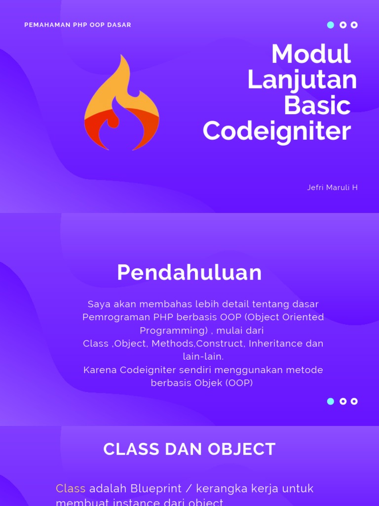 Modul Dasar Codeigniter Lanjutan Part I PDF | PDF