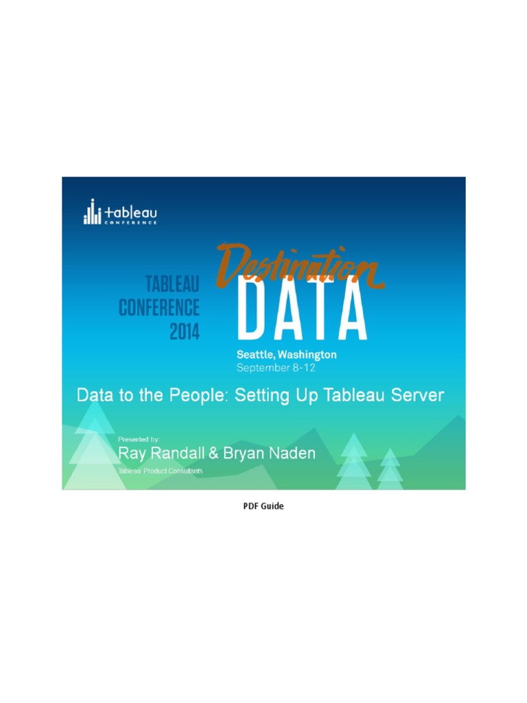 Tableau Server Admin - PDF Guide PDF | PDF | Backup | Scalability