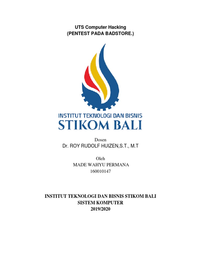 Analisis Keamanan Sistem Website BadStore Melalui Pengujian Penetrasi | PDF