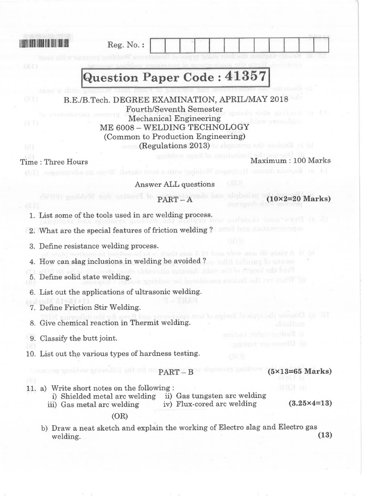 PR 8952 Welding Technology Syllabus | PDF